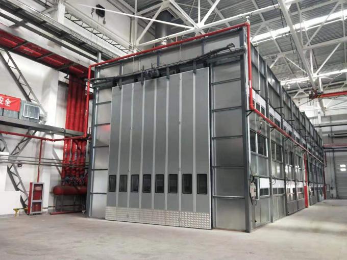 Gas Heating Bake Room Oven Bus Paint Booth With Drive Through Doors
