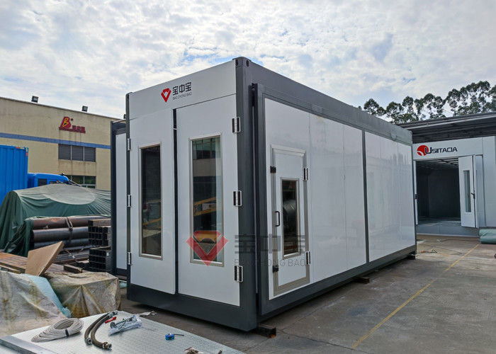 Protable Container Spray Booth Manual Move Side Expansion Wall Design ...